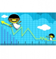 Angel and graph Royalty Free Vector Image - VectorStock