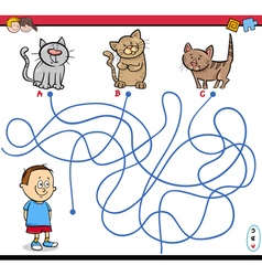 Find path task for children Royalty Free Vector Image