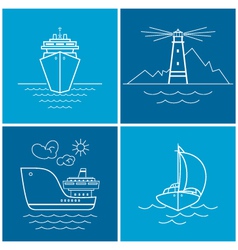 Set of maritime icons Royalty Free Vector Image