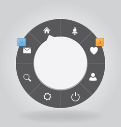 Web circle menu Royalty Free Vector Image - VectorStock