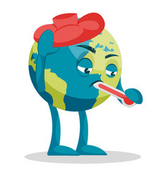 Plants and animals on earth getting sick Vector Image