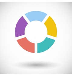 Circular chart diagram with 6 steps options Vector Image