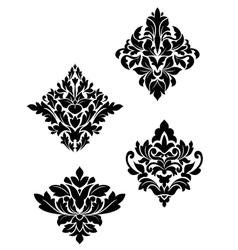 Vintage damask floral Royalty Free Vector Image