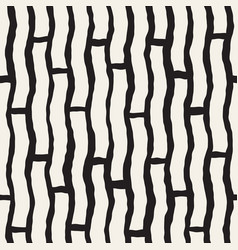 Wavy ripple lines seamless black and white Vector Image