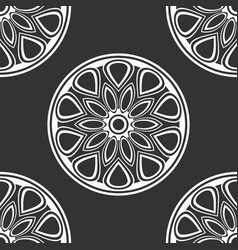 Abstract seamless pattern with round geometric Vector Image