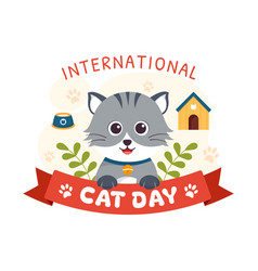 Independence day cat Royalty Free Vector Image