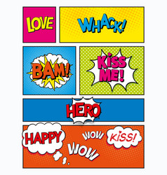 Retro style sticker patch badge with sound effect Vector Image
