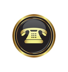 Phone icon button thumbnail Royalty Free Vector Image