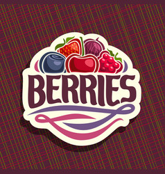 Set colorful berries icons Royalty Free Vector Image