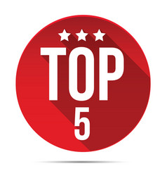 Top five red button Royalty Free Vector Image - VectorStock