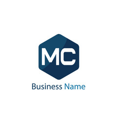 Initial letter mc logo template design Royalty Free Vector