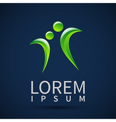 Abstract human figures logo template Royalty Free Vector