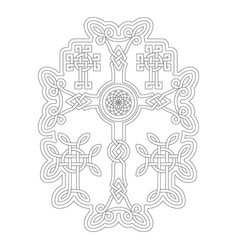Icon set with armenian eternity sign arevakhach Vector Image