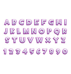 Realistic 3d lettering numbers isolated on white Vector Image