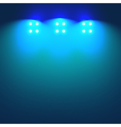 Performance stage with lightbulb glowing backdrop Vector Image