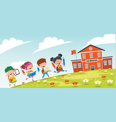 Little students Royalty Free Vector Image - VectorStock