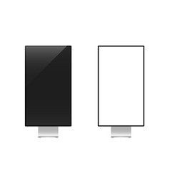 Computer monitor template white Royalty Free Vector Image