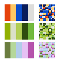 Color palette set background harmony color combos Vector Image