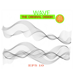 Abstract black wave design element Royalty Free Vector Image