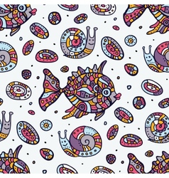 Ocean octopus ethnic pattern Royalty Free Vector Image