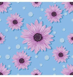 Seamless floral mosaic pattern with violet roses Vector Image