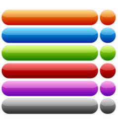 Glossy bright buttons banner or bars Royalty Free Vector