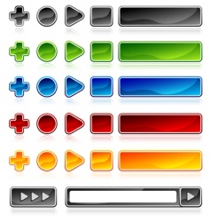 Button start and stop Royalty Free Vector Image