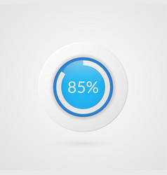 85 percent chart percentage infographics Vector Image