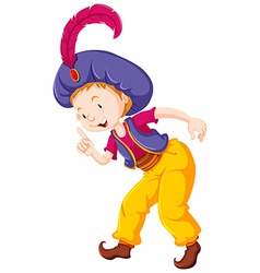 Pretty genie in blue costume Royalty Free Vector Image