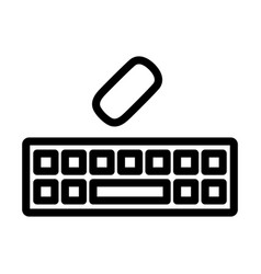 White computer qwerty keyboard isolated on Vector Image