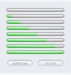 Fluid progress loading bar 100 90 80 70 60 50 40 Vector Image