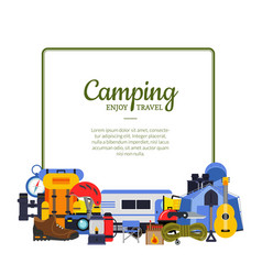 Camping theme frame 1 Royalty Free Vector Image