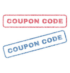 Coupon code textile stamps Royalty Free Vector Image