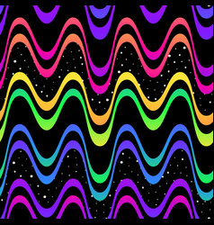 Rainbow psychedelic wave pattern Royalty Free Vector Image