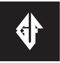 Gf initial logo linked circle monogram Royalty Free Vector