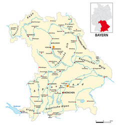 Map germany in german language Royalty Free Vector Image
