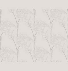 Subtle seamless pattern with drawn florals Vector Image
