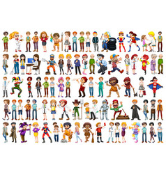 Set people character Royalty Free Vector Image