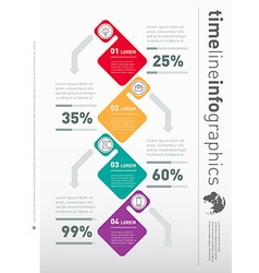 Web template for vertical diagram or chart Vector Image