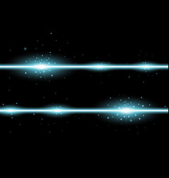 Glowing line with sparks light effect aqua color Vector Image