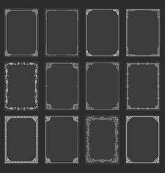 Decorative frames and borders rectangle 2x1 Vector Image