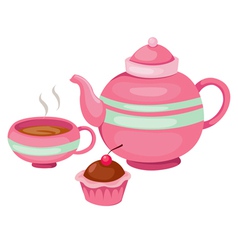 Isolated tea pot set Royalty Free Vector Image
