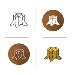 Different types of stumps Royalty Free Vector Image