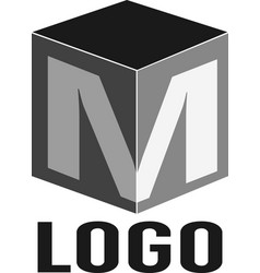 Vintage gray letter m concept Royalty Free Vector Image