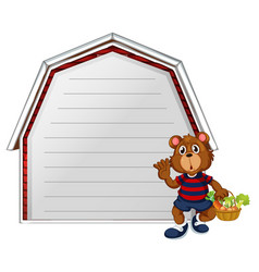 Bear on note banner Royalty Free Vector Image - VectorStock