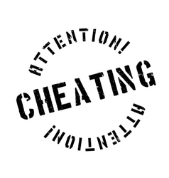 Cheating rubber stamp Royalty Free Vector Image