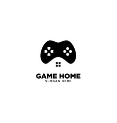 Game home logo design Royalty Free Vector Image