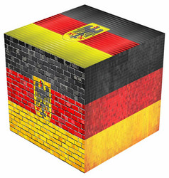 Germany cube Royalty Free Vector Image - VectorStock