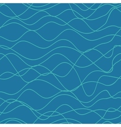 Seamless wave hand-drawn pattern waves background Vector Image