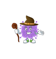 Sweet and tricky witch coronavirus influenza Vector Image